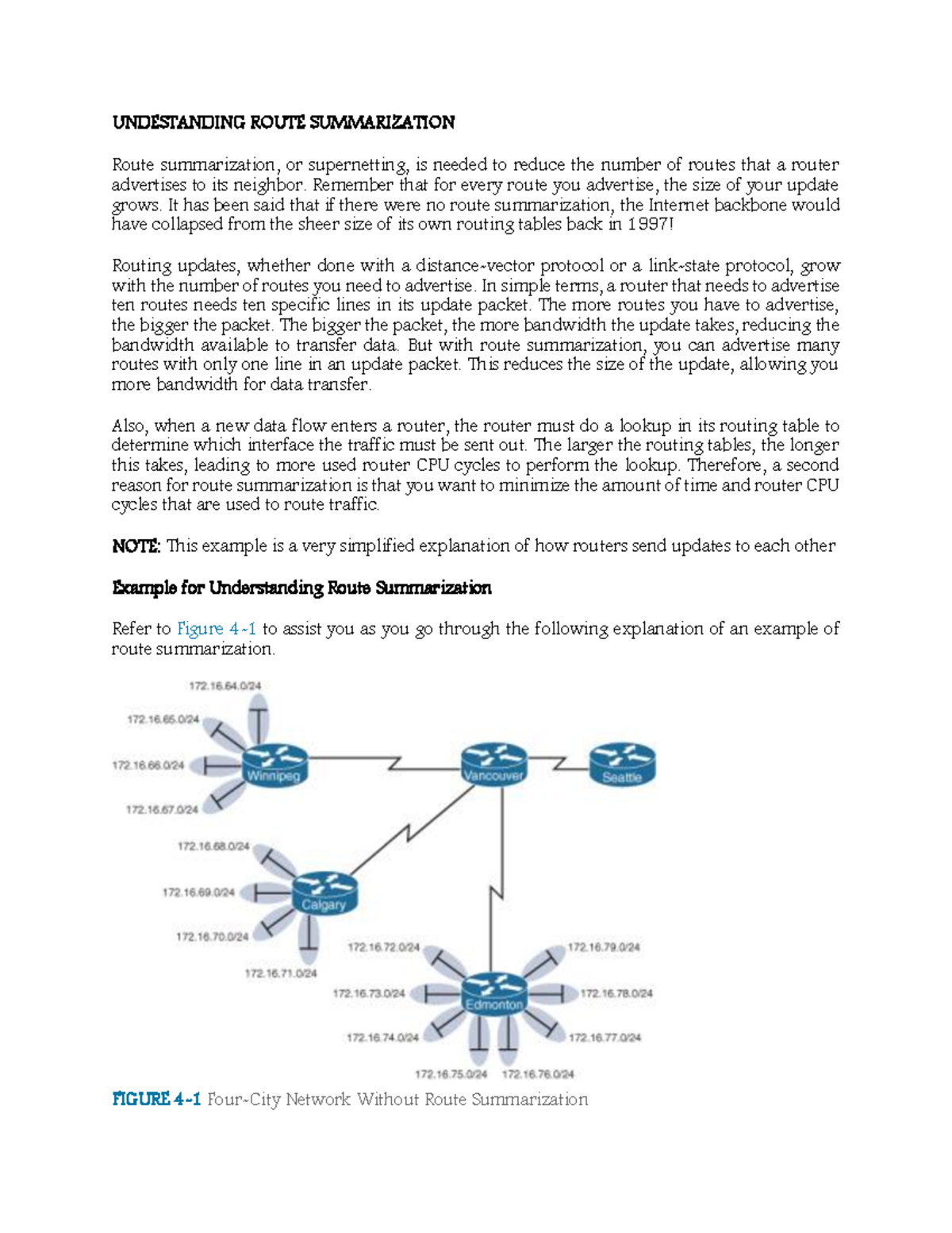 Undestanding Route Summarization - UNDESTANDING ROUTE SUMMARIZATION ...