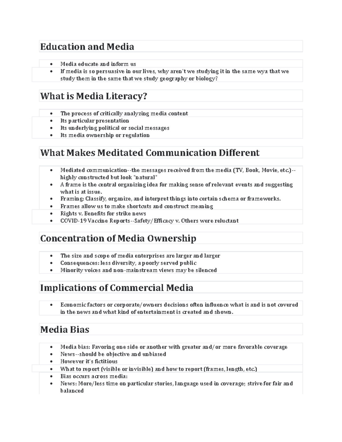 Unit One: Chapter Two - Education and Media Media educate and inform us ...