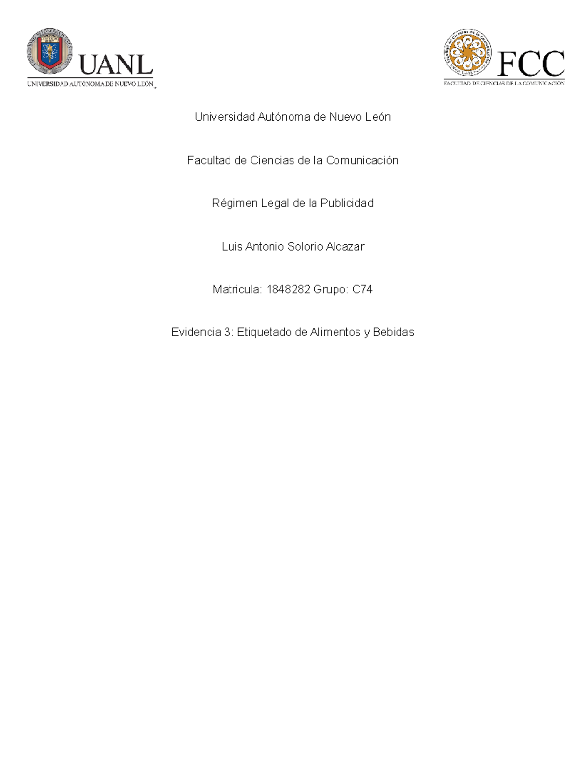 Solorio Alcazar Luis Antonio Evidencia 3 RLP - Universidad Autónoma de ...