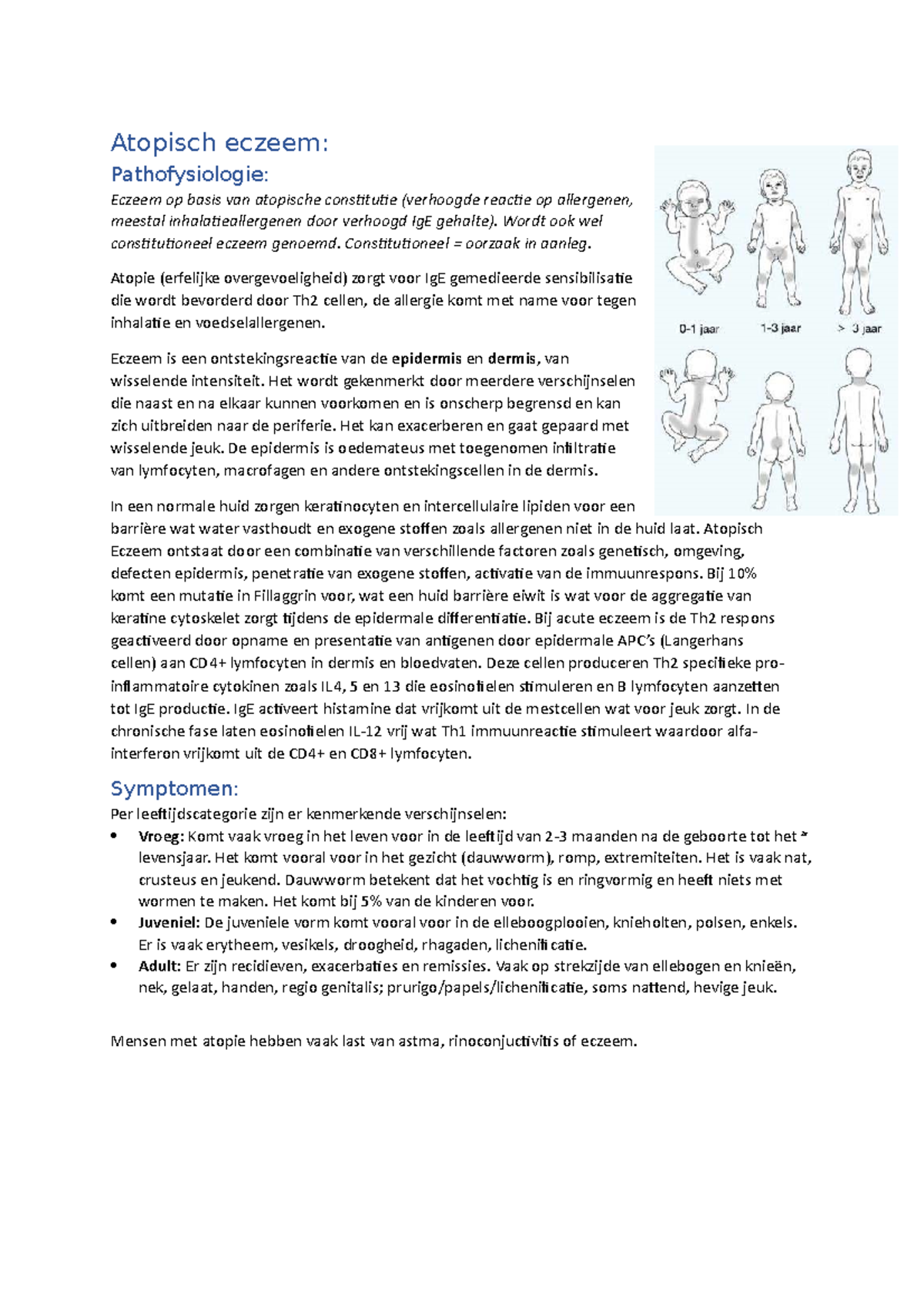 Atopisch eczeem en Erythema nodosum - Atopisch eczeem: Pathofysiologie ...