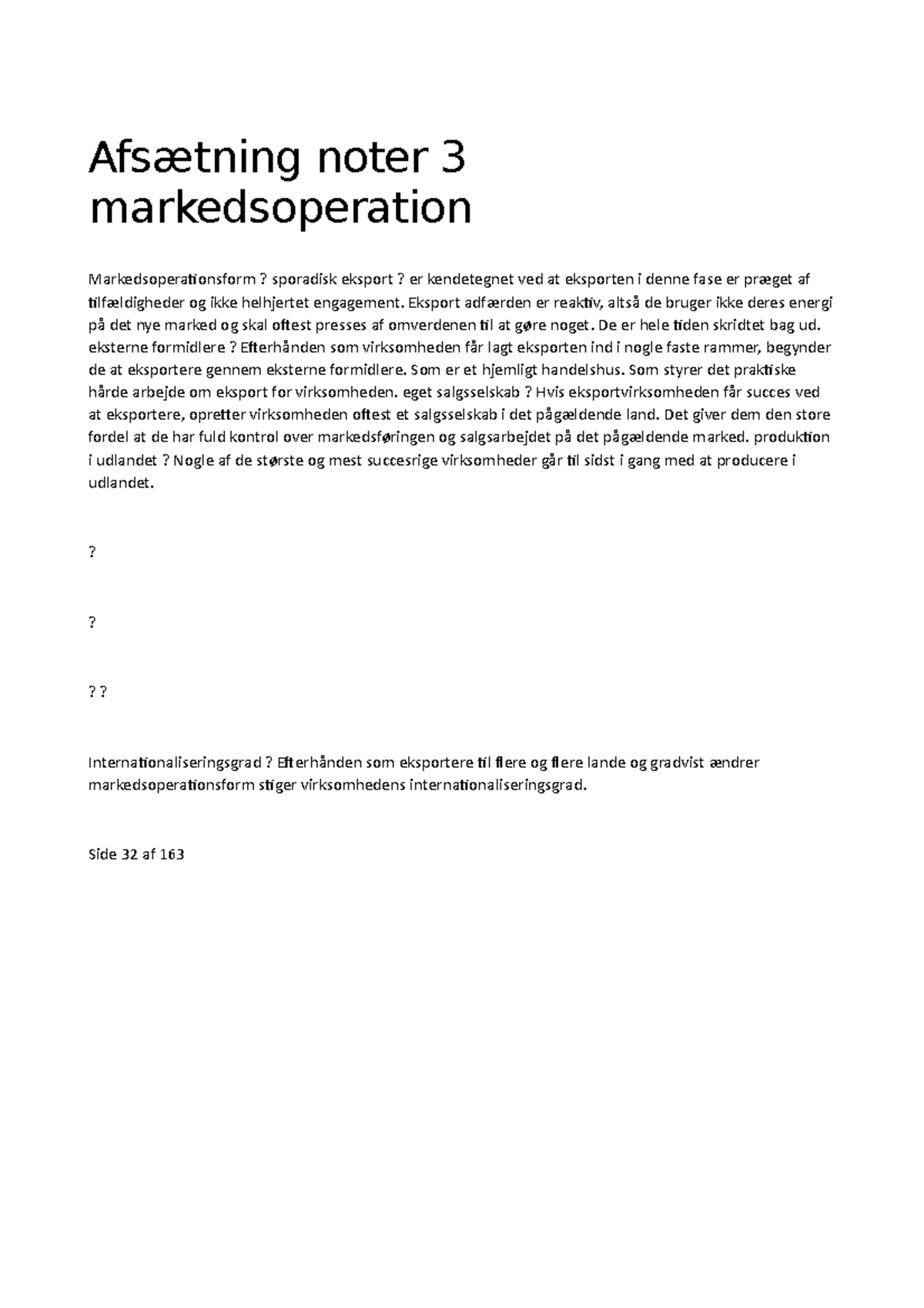 Afsætning noter 3 markedsoperation - Afsætning noter 3 markedsoperation ...