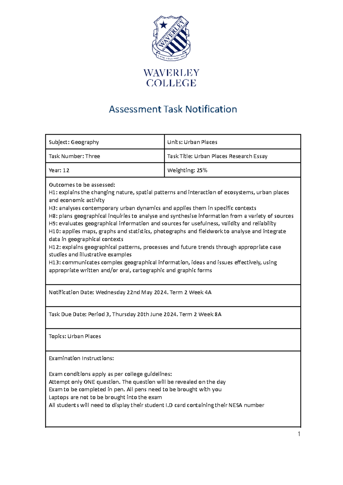 12 Geography Task 3 2024 - Assessment Task Notification Subject ...