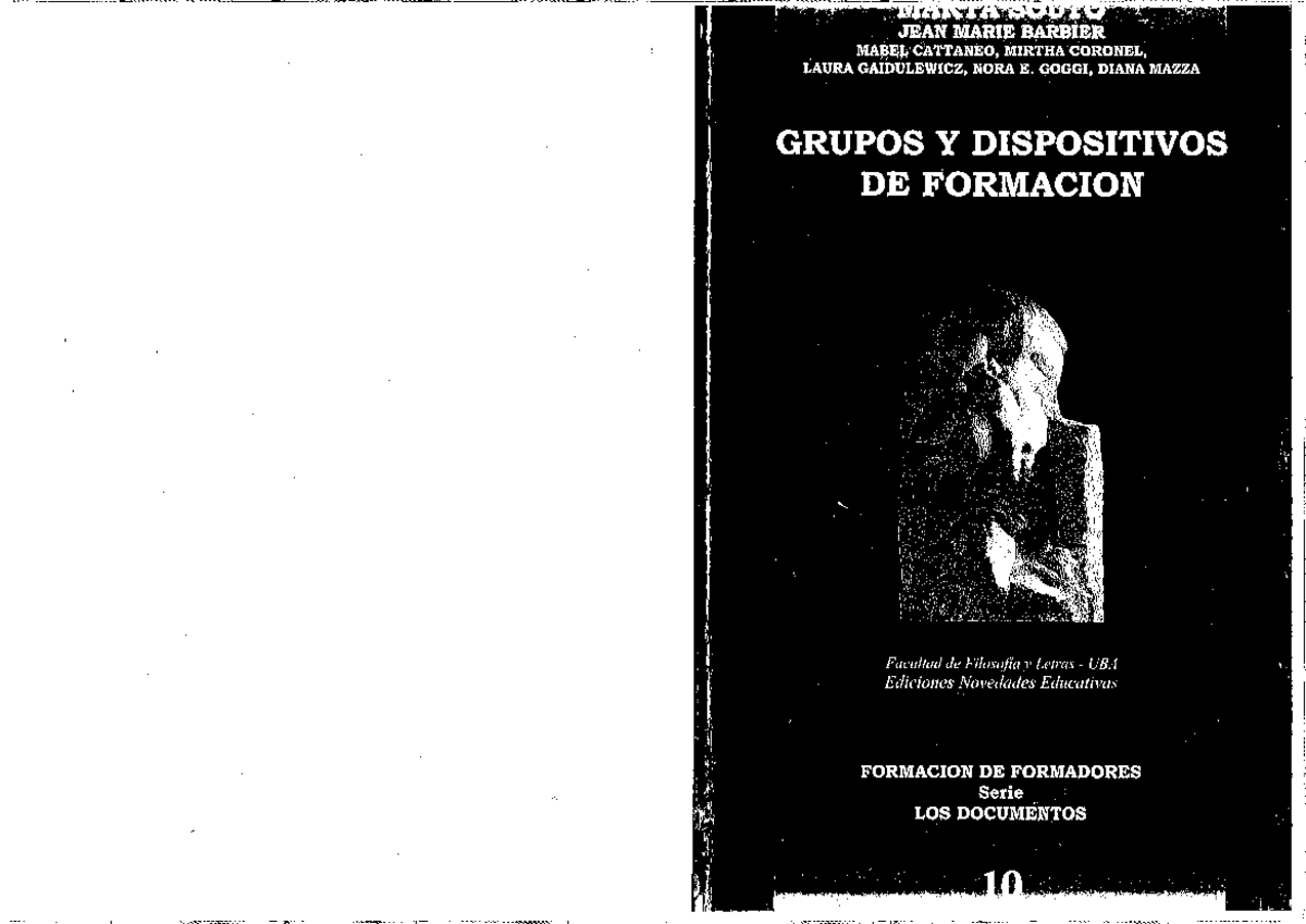 Souto, M. Grupos y dispositivos de formación - JEAN MARIE BARBIER MABEL ...