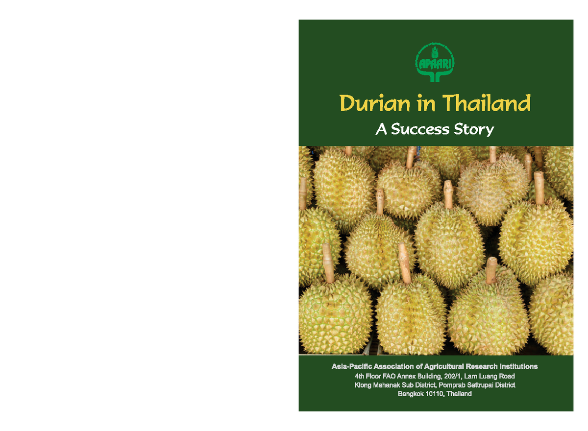 Durian A Success Story 24-08-2018 - Durian in Thailand A Success Story ...