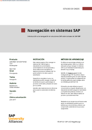 Laboratorio SD 2 EN Español - © SAP UCC Magdeburgo Ventas y ...