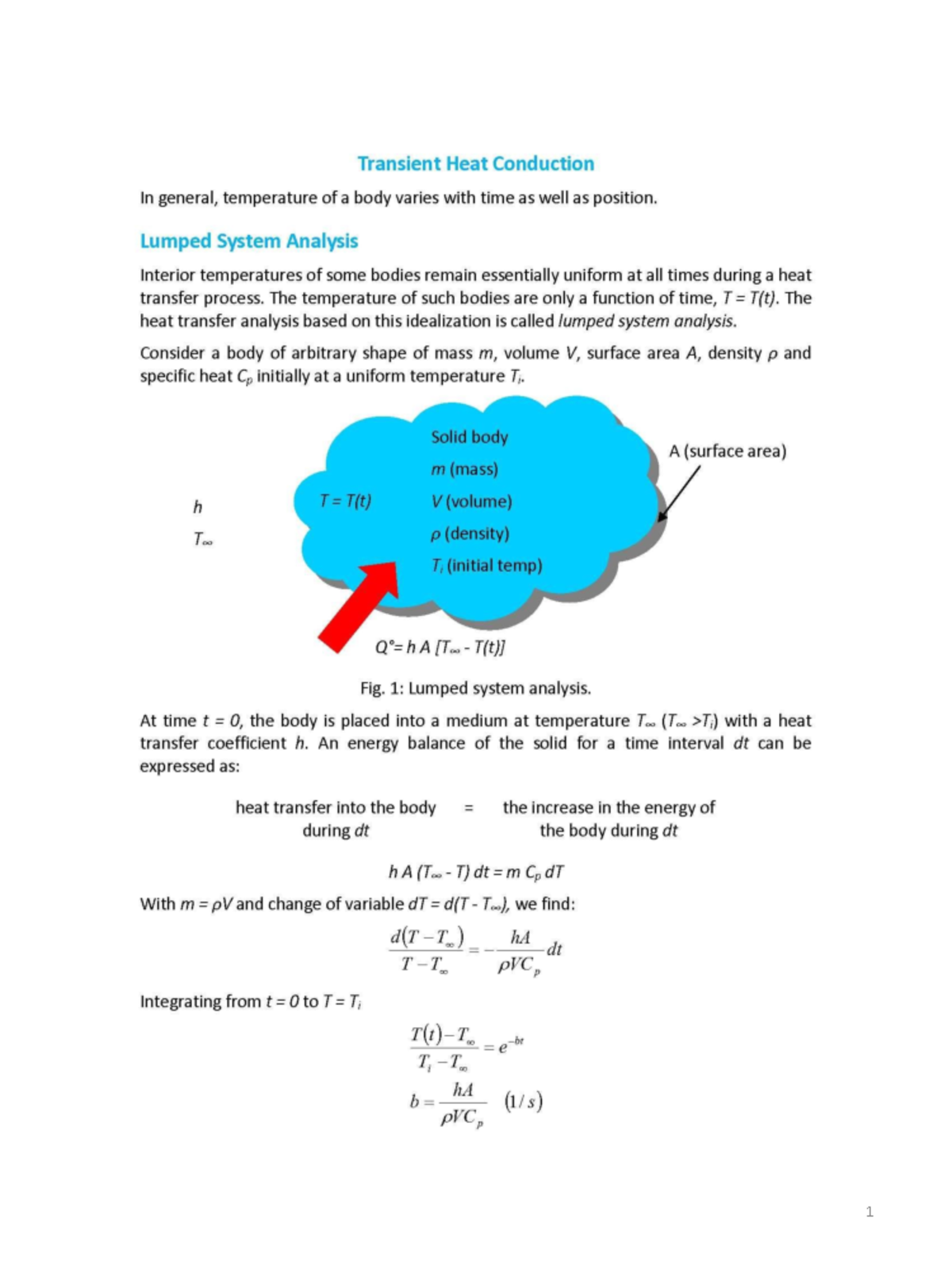 Transient conduction 0d and 1d - ES4D9 - Studocu