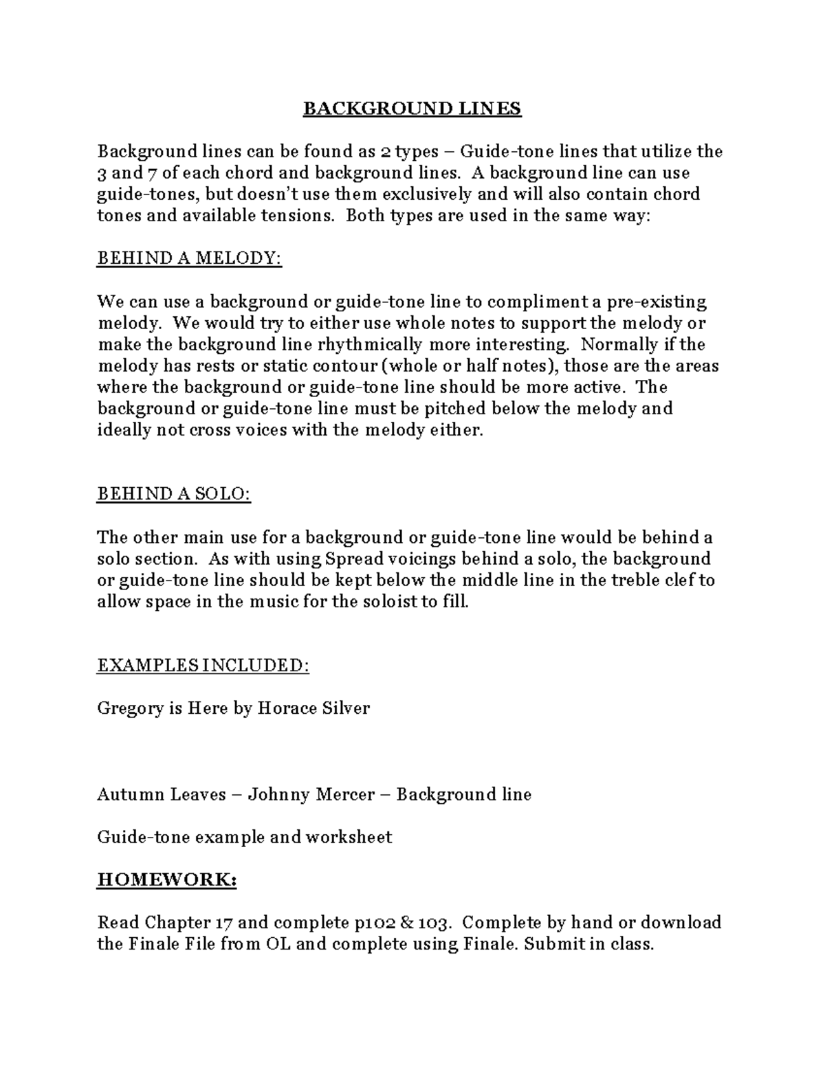 Background Lines Practice - BACKGROUND LINES Background lines can be ...