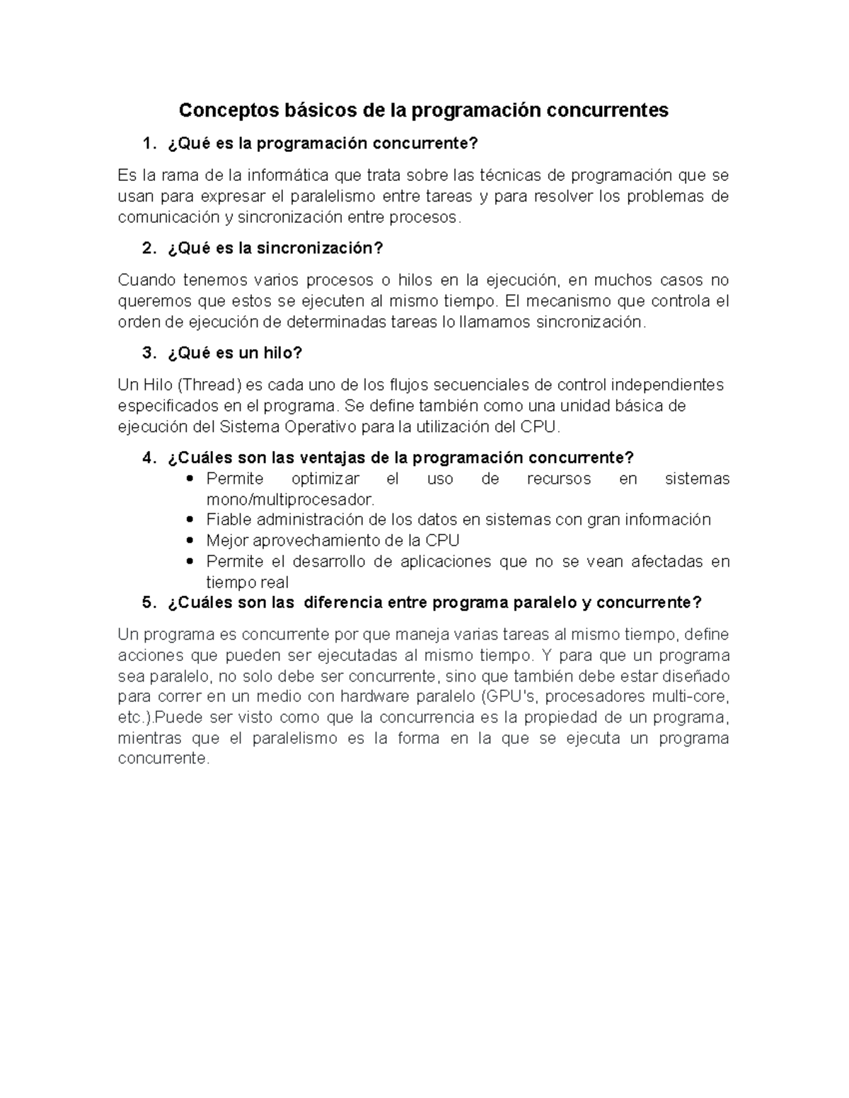 Conceptos básicos de la programación concurrentes - ¿Qué es la ...