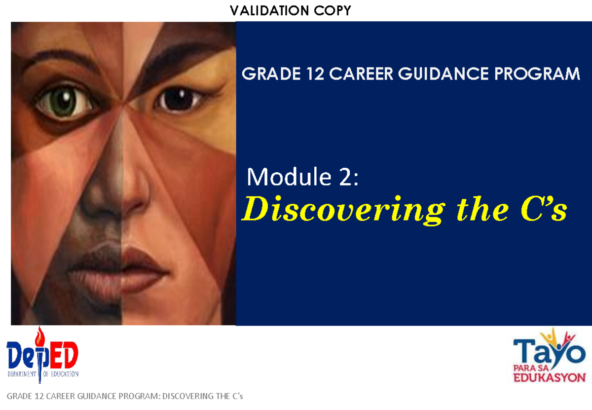 Module 2 Assignment Module 2 Discovering The C S Grade 12 Career Guidance Program