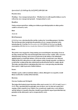 Civil Notes 4 - Summaries on Costs, calderbank letters offers of ...