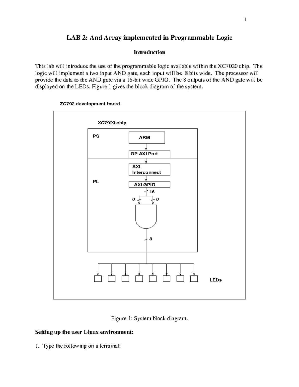 Lab2 - saerw - LAB 2: And Array implemented in Programmable Logic Introduction This lab will ...