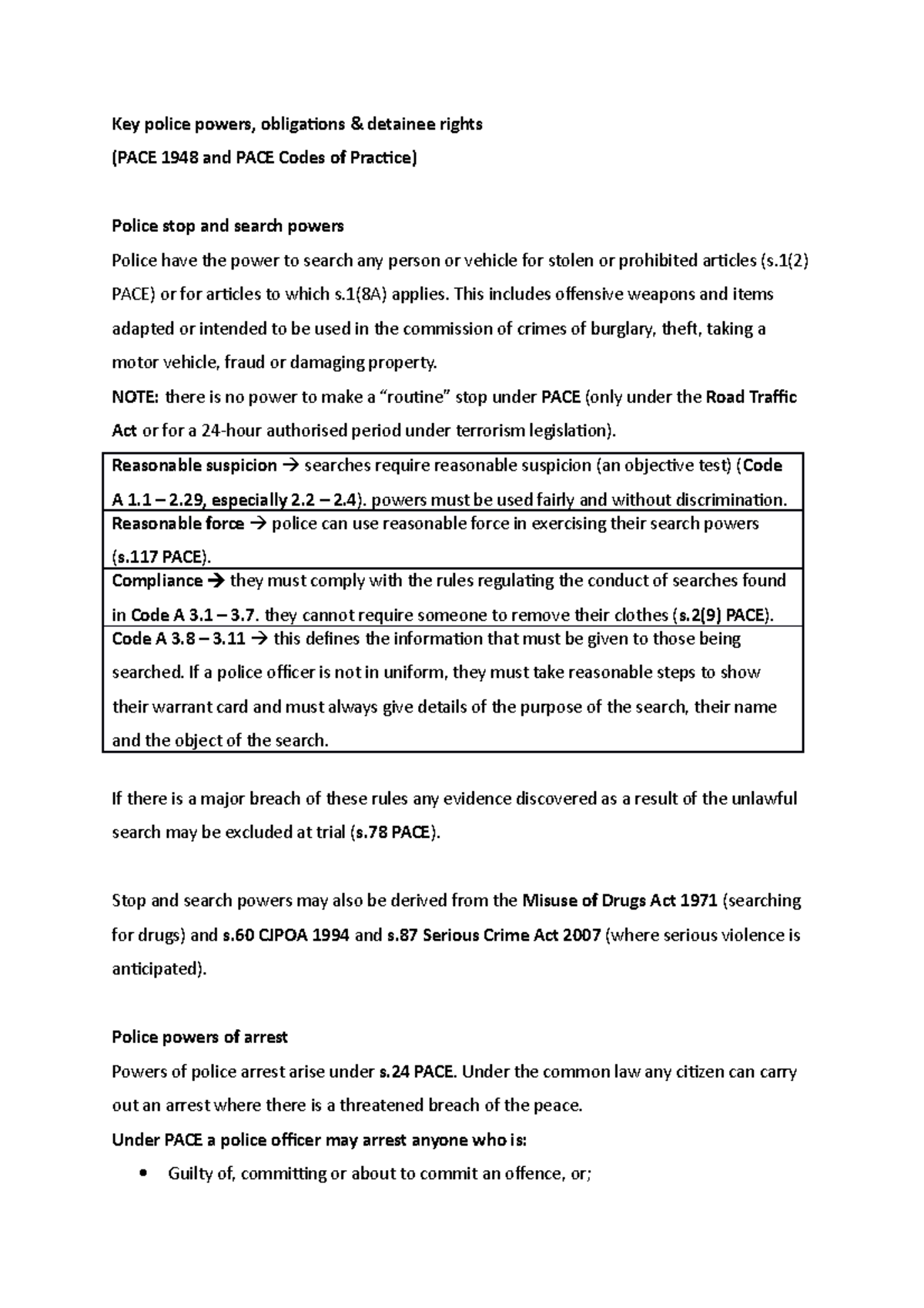 Key police powers Key police powers Key police powers - Key police ...