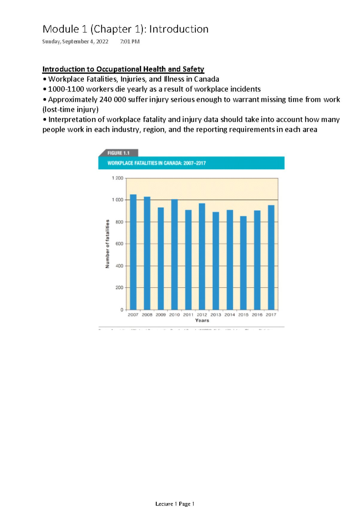 Module 1 (Chapter 1) Introduction - Introduction to Occupational Health ...