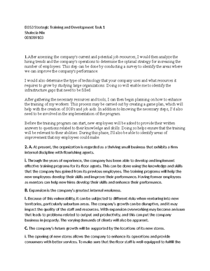 Task 1 total rewards - Total Rewards 001089103 Task 1 A1. Analyzing the ...