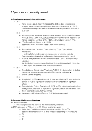 Summary 4 - Measuring behavior and personality (study designs ...