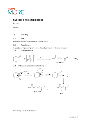 Verslag organische chemie verslag cyclohexeen ilias van beurden ...
