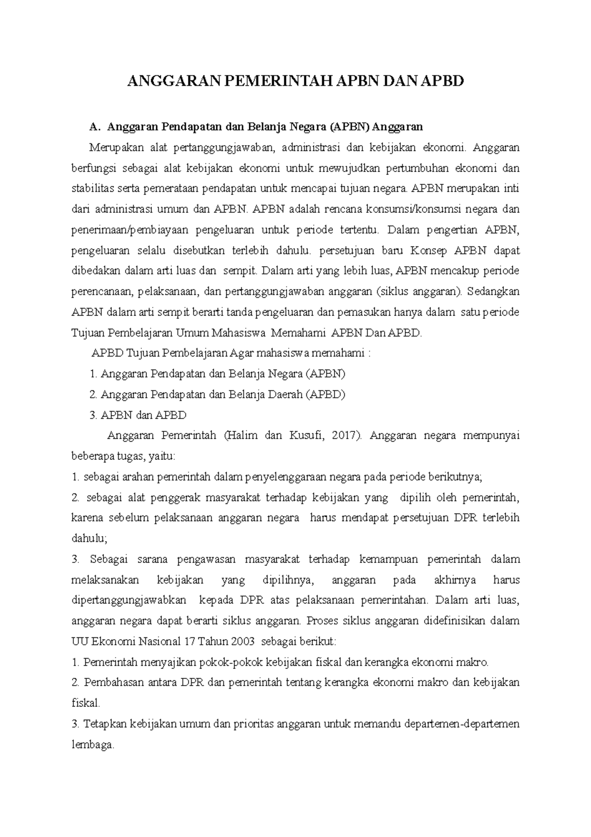 Anggaran Pemerintah APBN DAN APBD - ANGGARAN PEMERINTAH APBN DAN APBD A ...