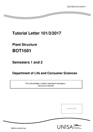101 2021 - Tutorial letter 2021 - BOT1501/101/3/ Tutorial Letter 101/3 ...