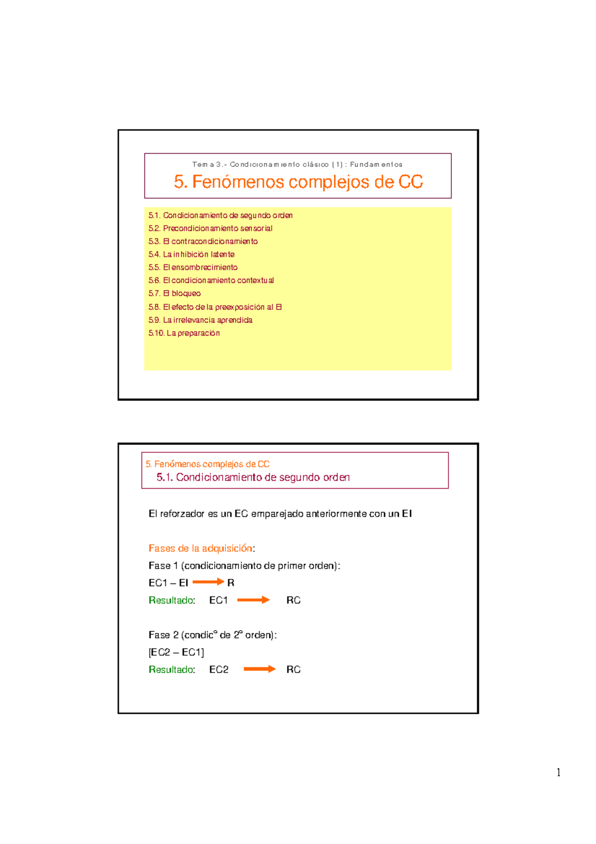 T.3 Aprendizaje - apuntes - Tema 3.- Condicionamiento clásico (1 ...