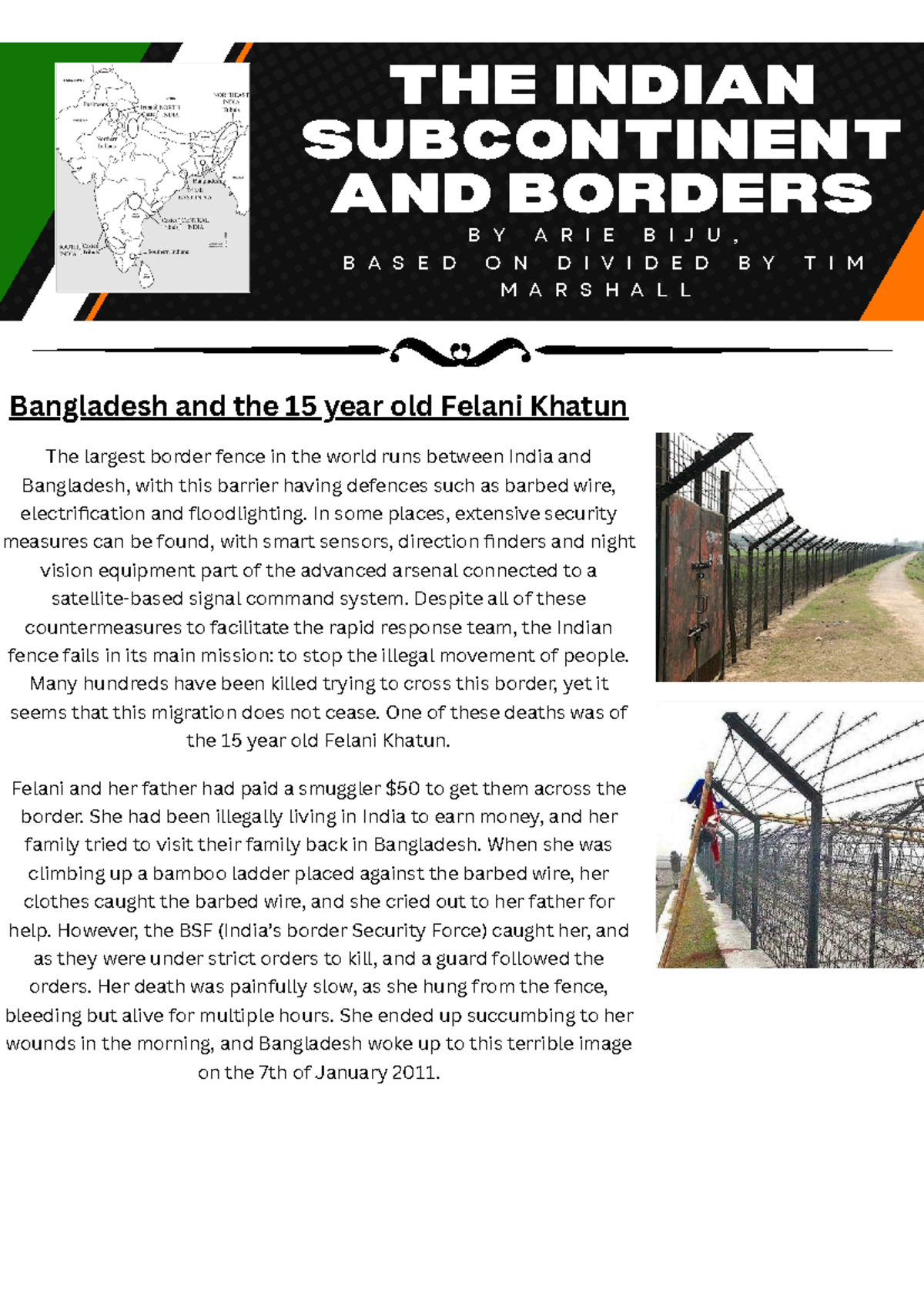 Bangladesh and the 15 year old Felani Khatun - THE INDIAN SUBCONTINENT ...