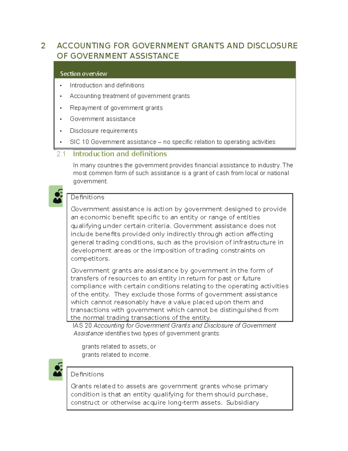 Accounting For Government Grants And Disclosure Of Government ...