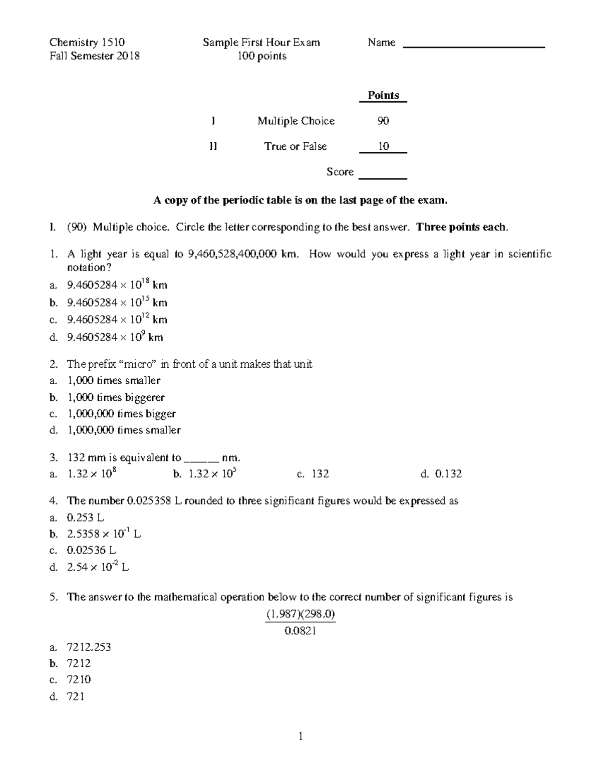1510 smpl Ex1 f18 - This is a sample of the exam to help students ...
