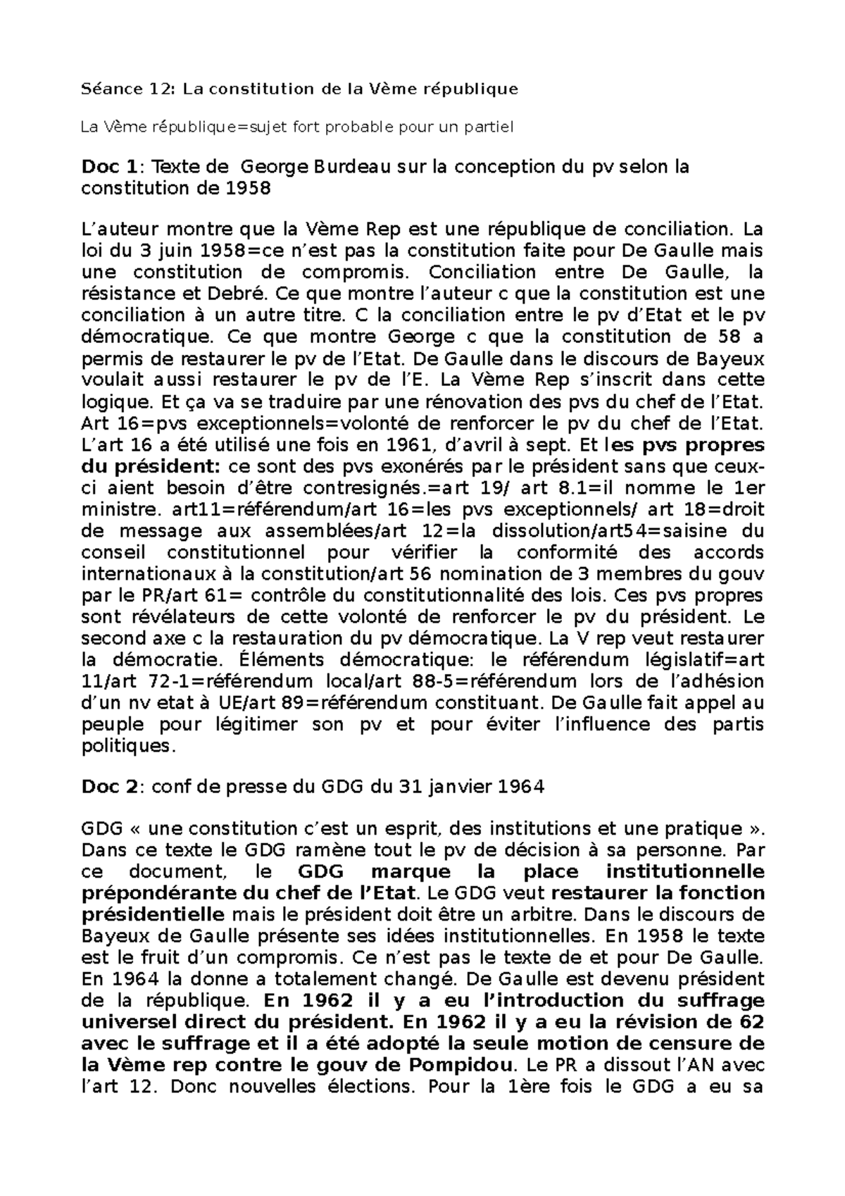 Prépa constit S2 - Plan et articles détaillés - Séance 12: La ...