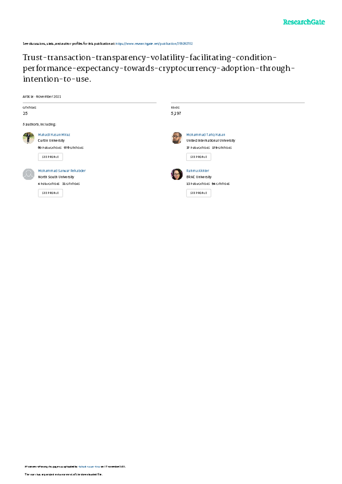 Trust transaction transparency volatility facilitating condition ...