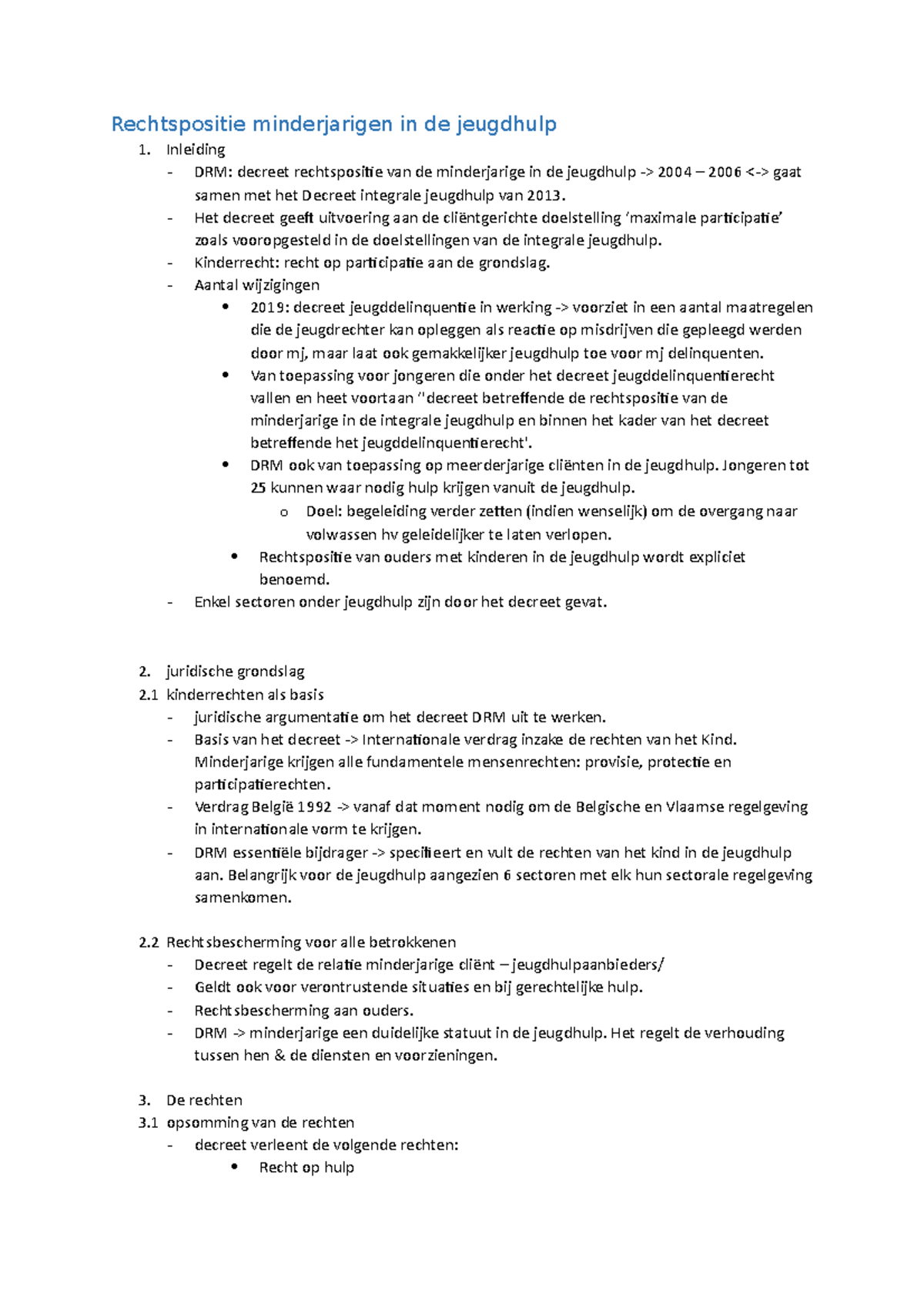 Rechtspositie minderjarigen in de jeugdhulp - Rechtspositie ...