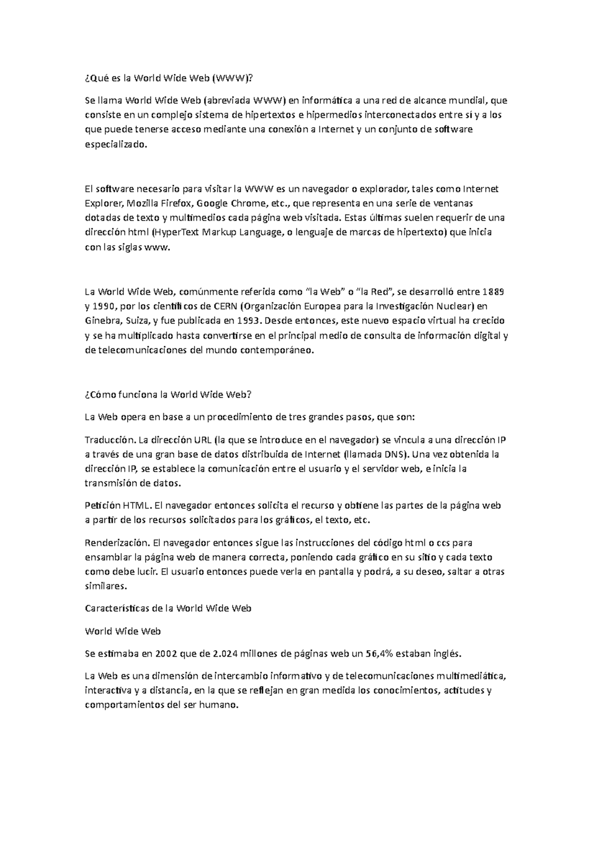 Qué es la WWW(World Wide Web) - ¿Qué es la World Wide Web (WWW)? Se ...