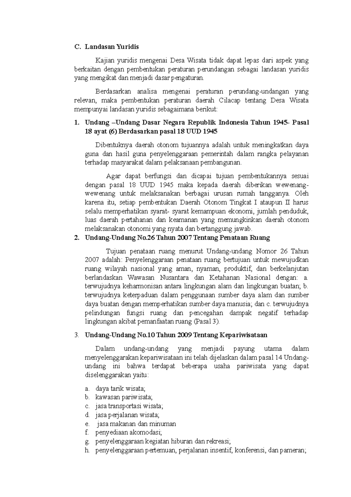 BAB IV Landasan Yuridis - C. Landasan Yuridis Kajian yuridis mengenai ...