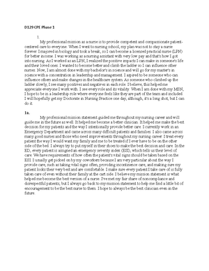 D129 CPE Professional Summary - D129 CPE Phase 2 . I believe C820 Task ...