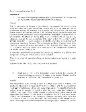 Worksheet 4: Case summaries - CONSTITUTIONAL LAW: STRUCTURES 2022 ...