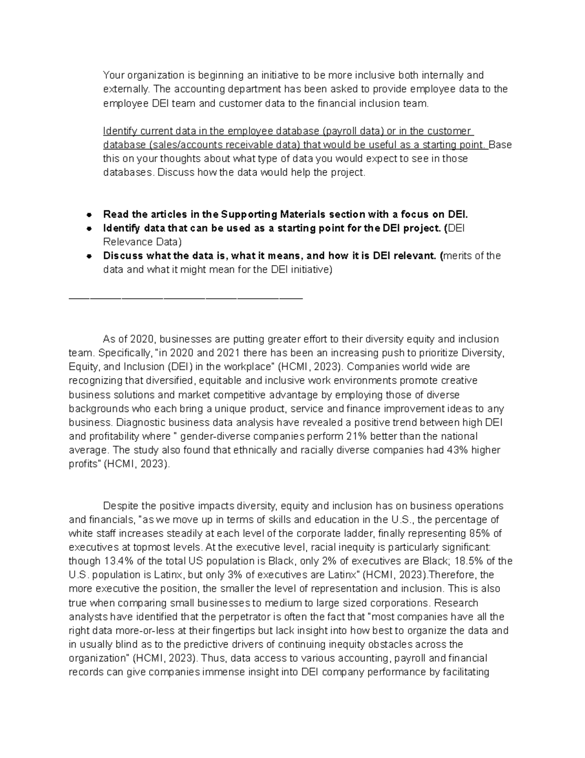 AIS DEI Assignment - Diversity, Equity and Inclusion Rough Draft Guide ...