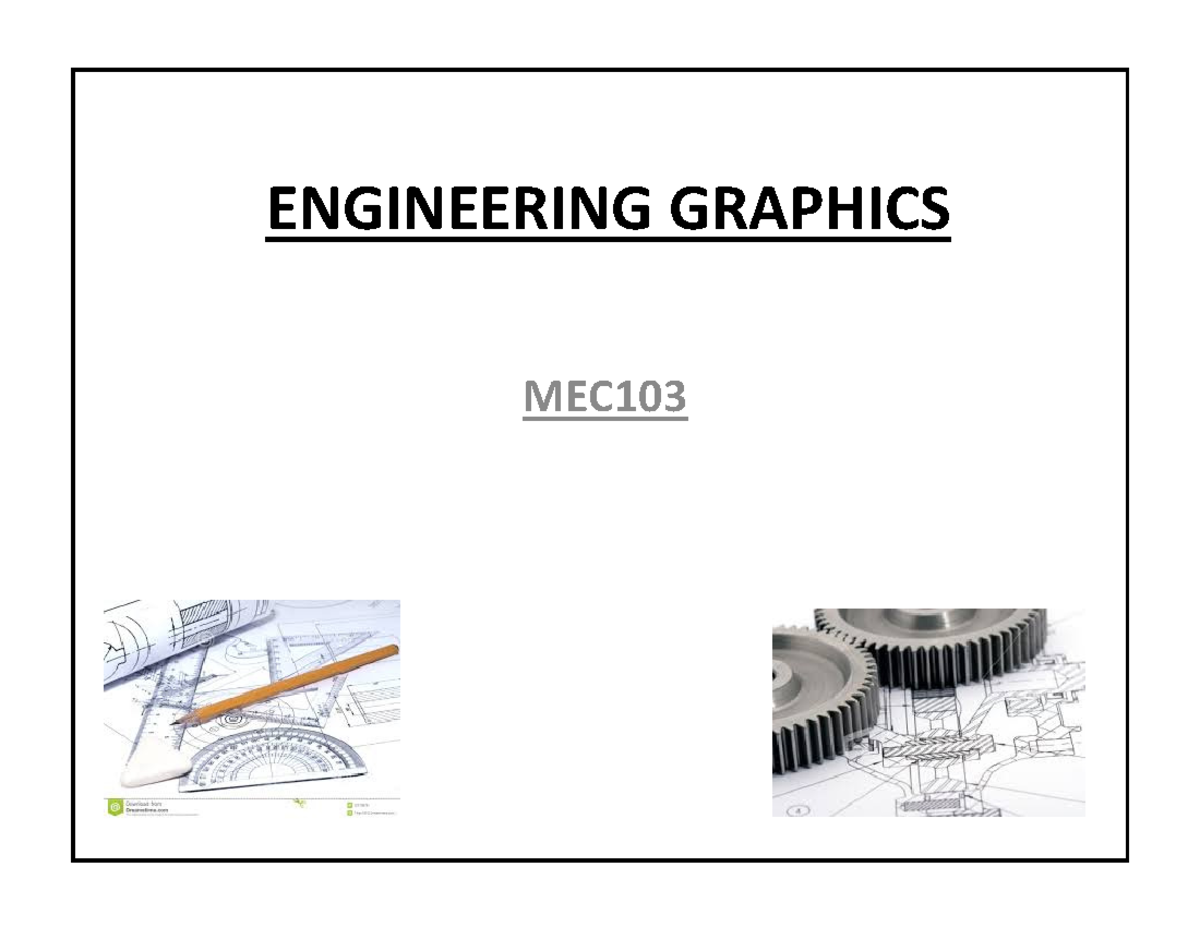 Zero Lecture of engineering graphics - ENGINEERING GRAPHICS MEC ...