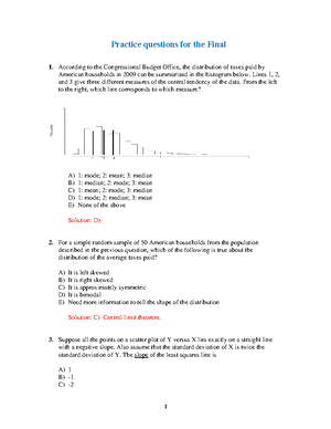 Statistics Final Exam Study Guide - Statistics Final Exam Chp. 4 ...