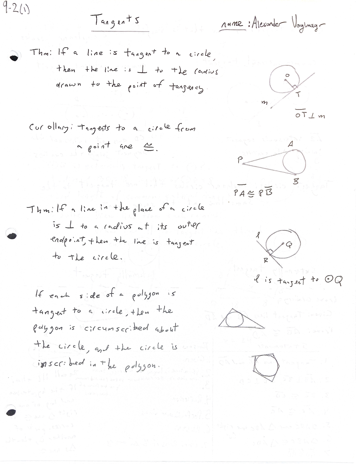 Geometry packet 9-2 - 383489 - Studocu