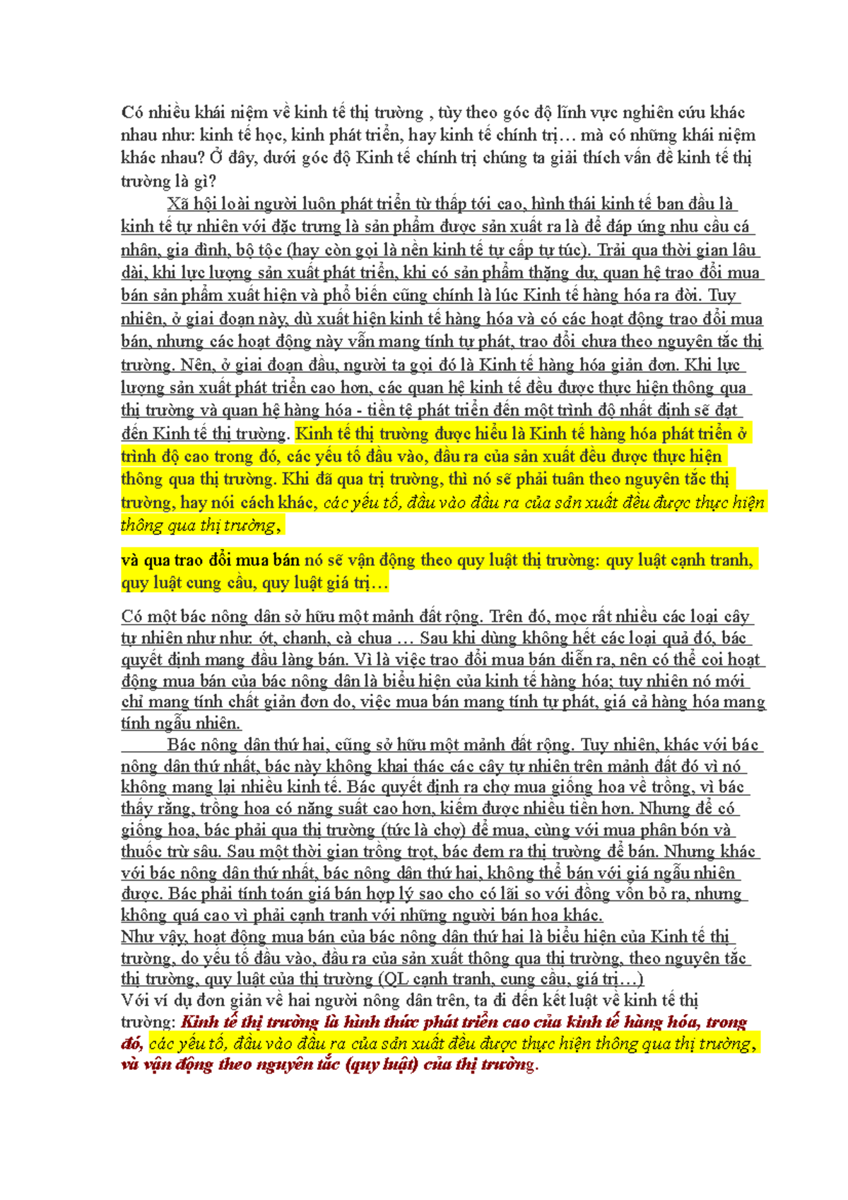 NOIS - cccccccccccc - Có nhiều khái niệm về kinh tế thị trường , tùy ...