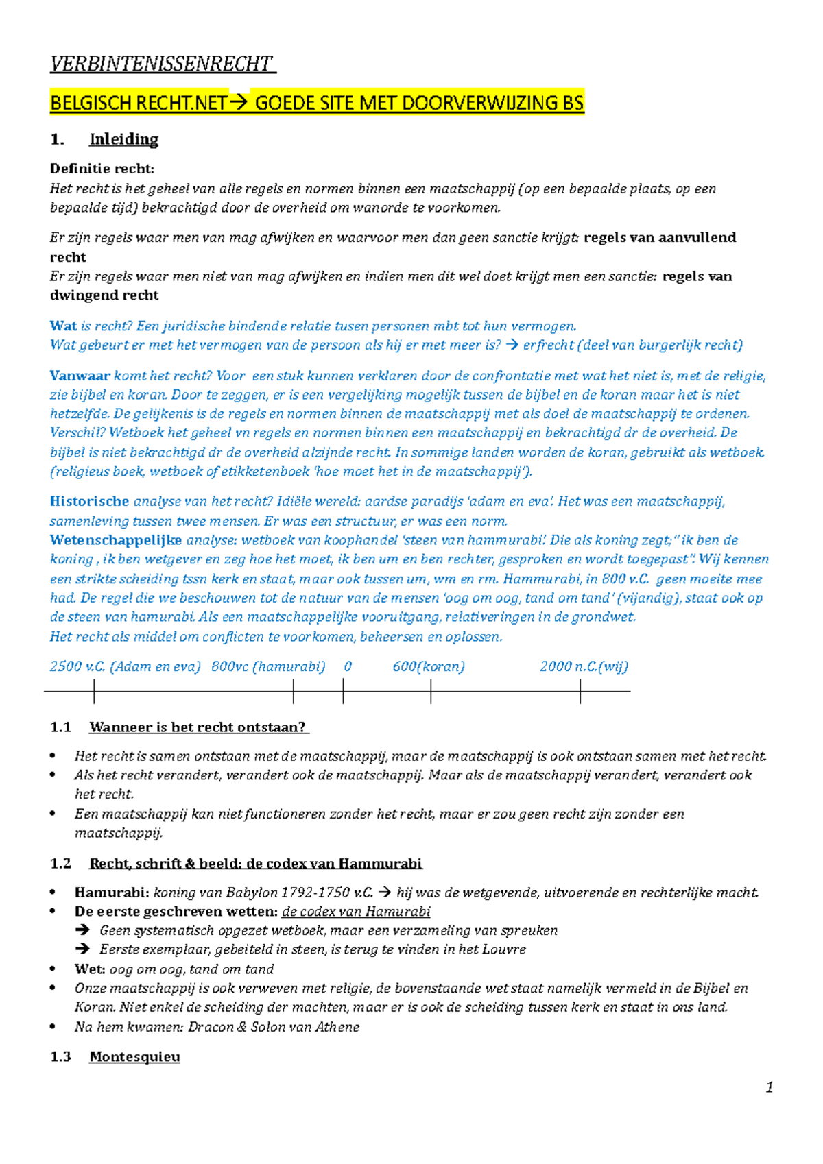 Verbintenis - VERBINTENISSENRECHT BELGISCH RECHT GOEDE SITE MET ...