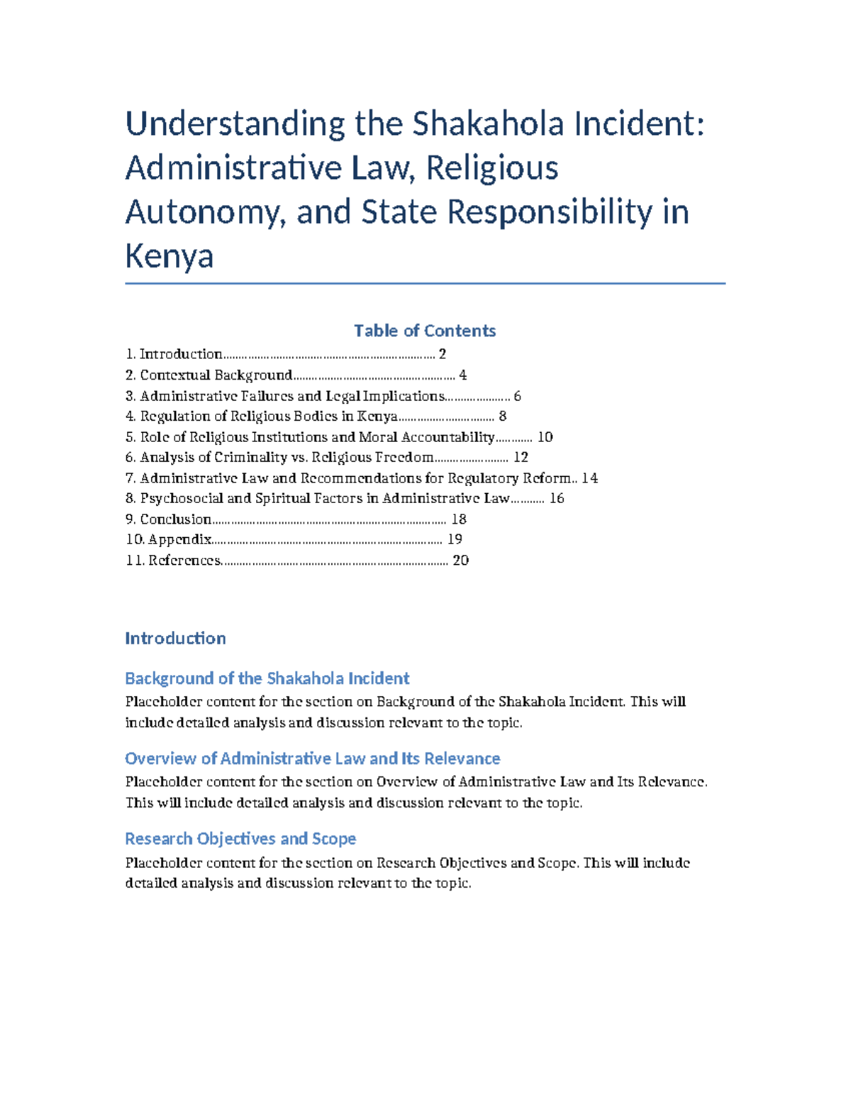 Shakahola Incident Research Document - Understanding the Shakahola ...