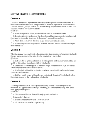 State-EXAM-MOCK- Questions-1 - STATE EXAM MOCK QUESTIONS Contents STATE ...
