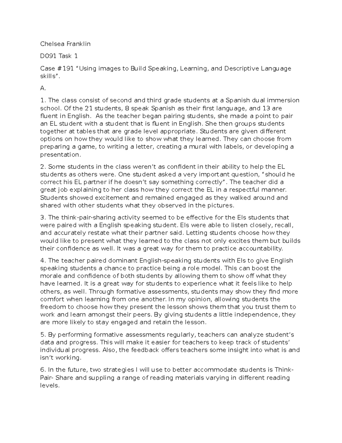 Task 1 d091 - passed on first attempt - Chelsea Franklin D091 Task 1 ...