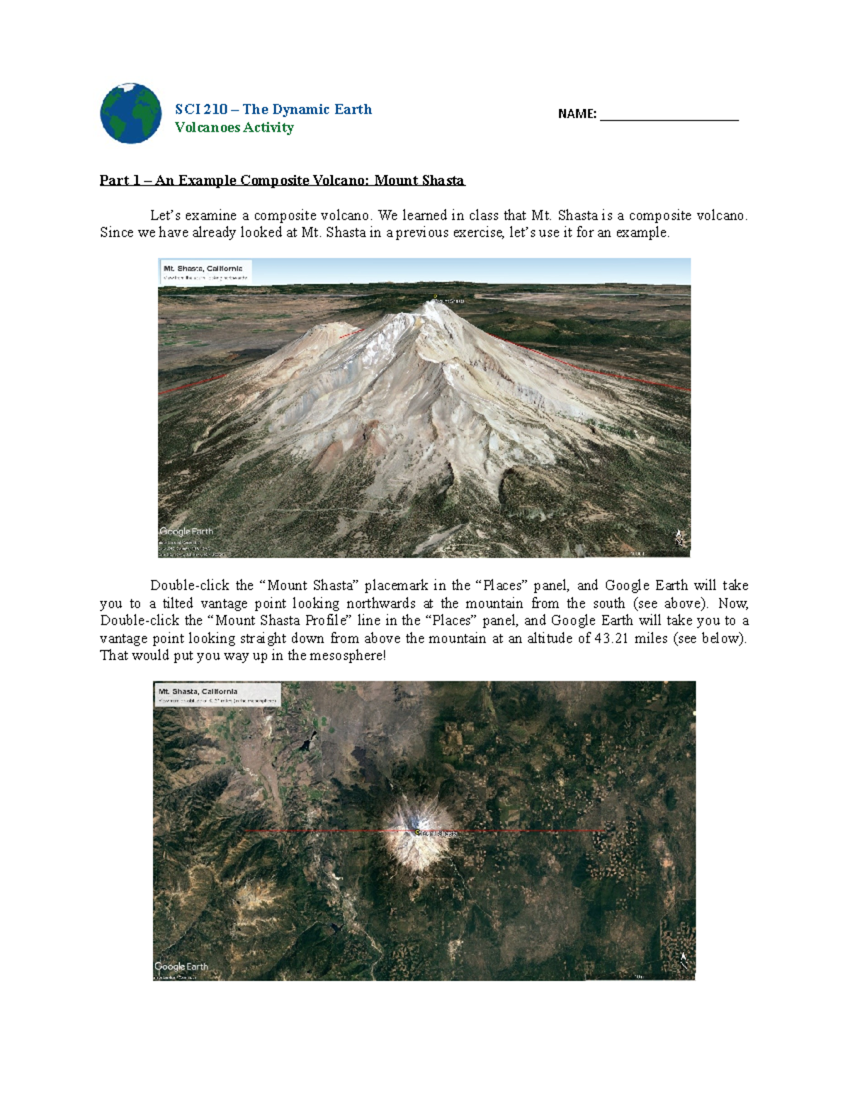 Volcanoes Activity - This will help - SCI 210 – The Dynamic Earth ...