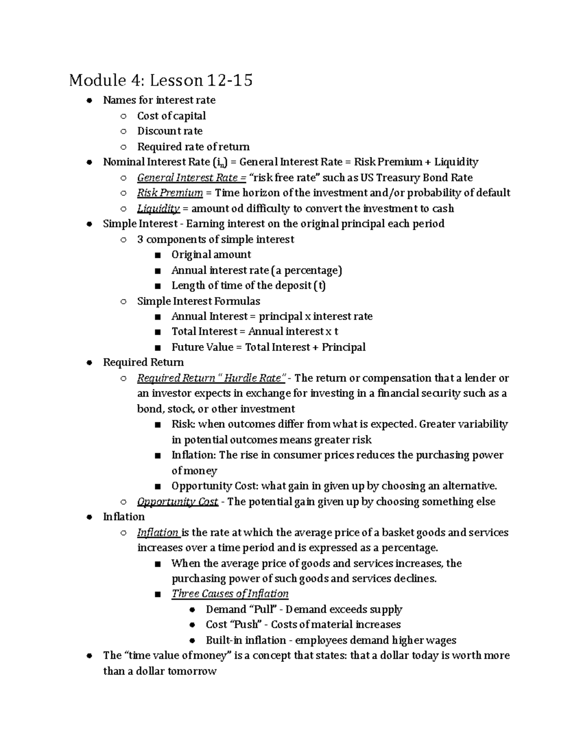 Module 4 Lesson 12-15 - Notes for the Cohort Video - Module 4: Lesson ...
