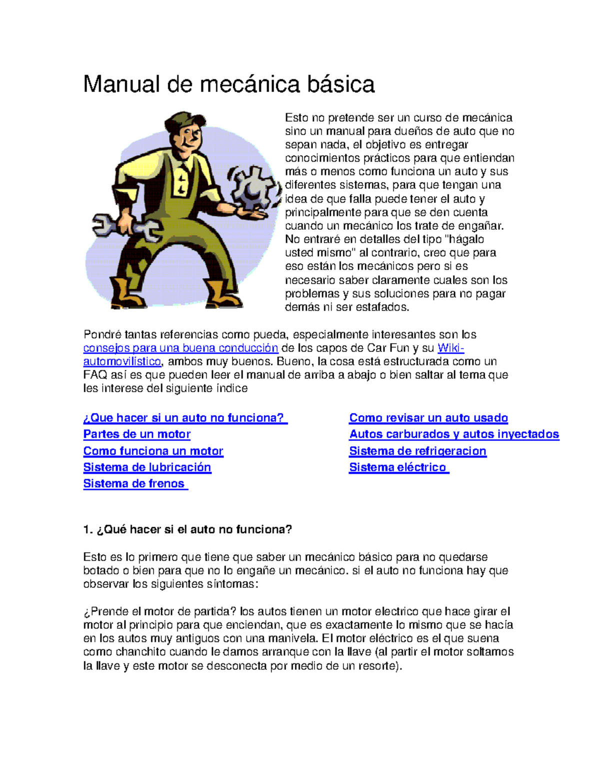 Manual de mecanica basica - Manual de mecánica básica Esto no pretende ...