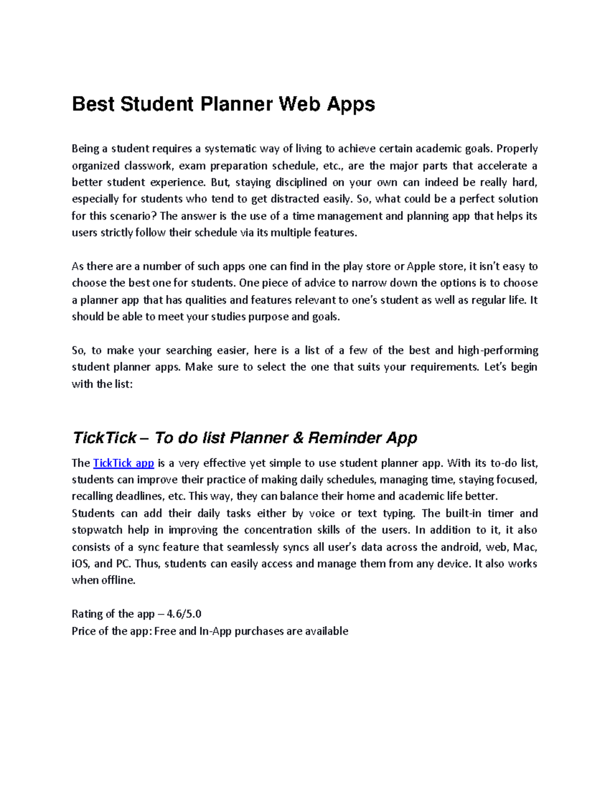 Best student planner web apps - Best Student Planner Web Apps Being a ...