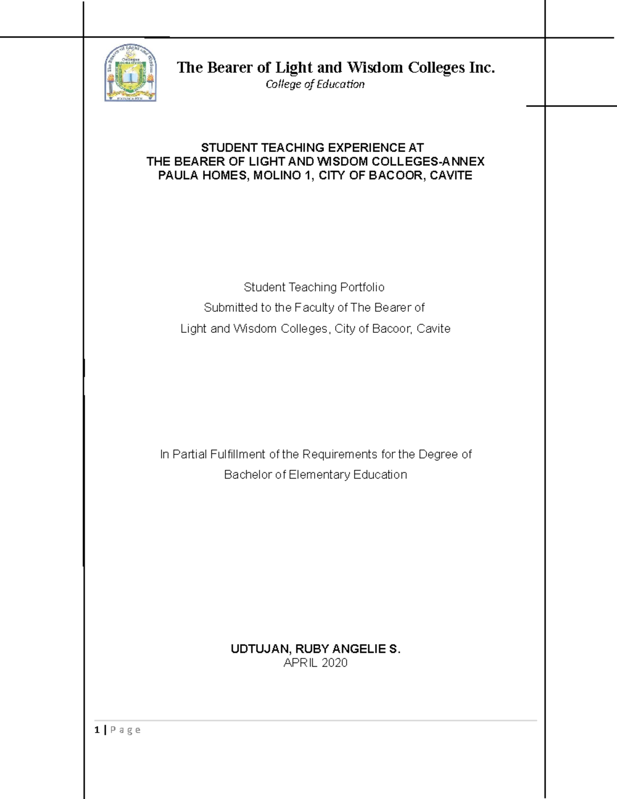 Cute - Material use for academic purposes - College of Education ...