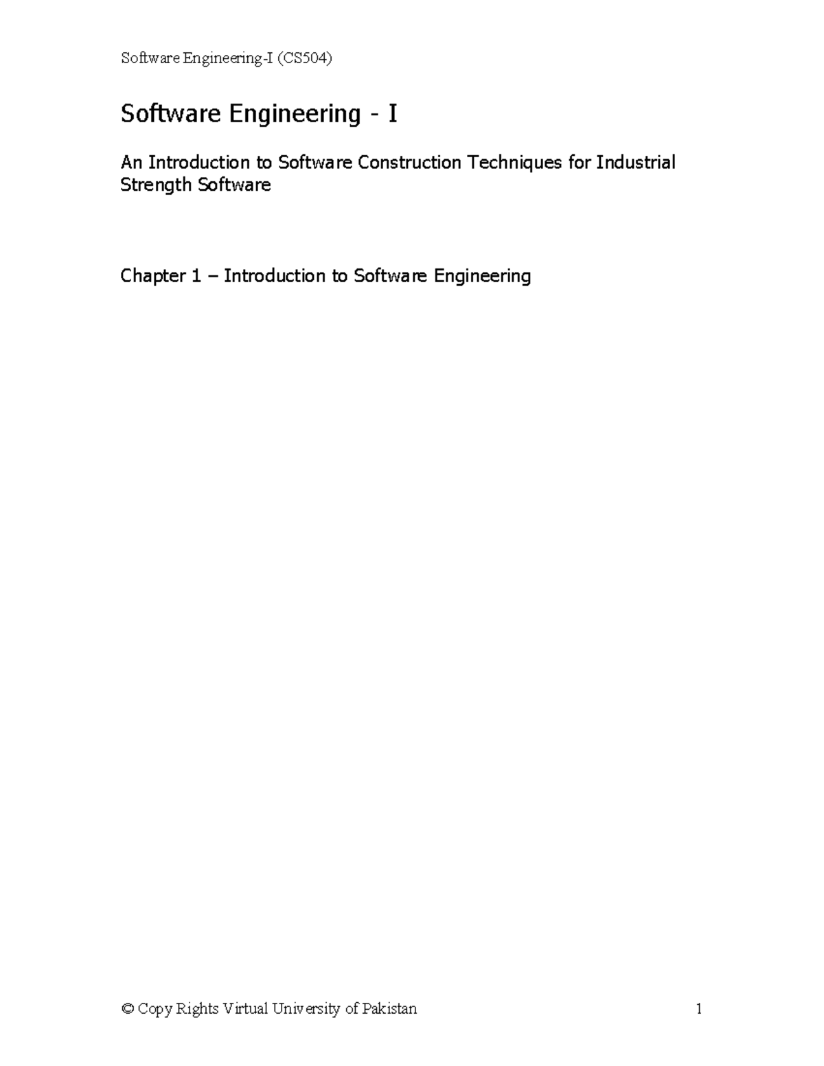 Chapter 1 - Introduction - Software Engineering - I An Introduction to ...