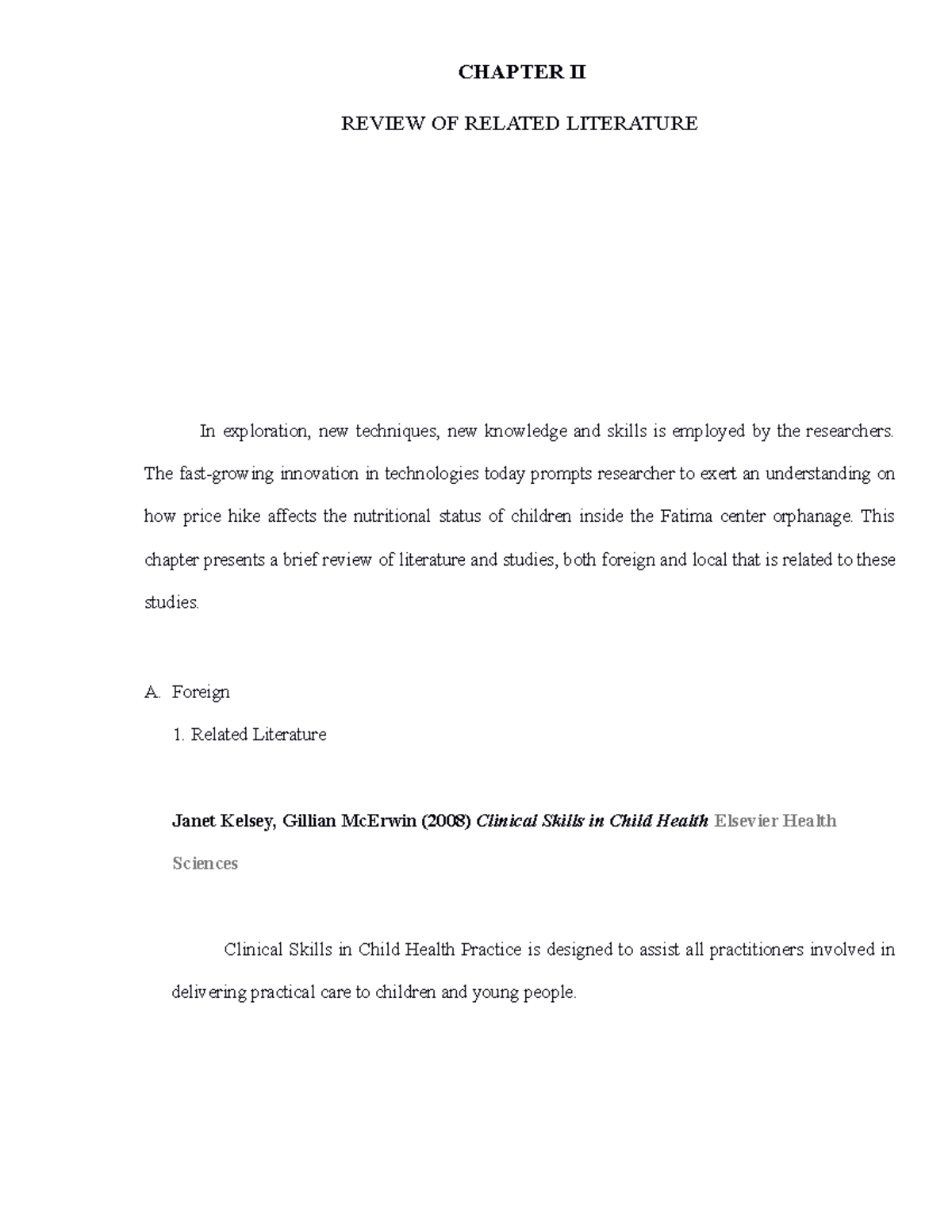 RRL WAWA - rrl chapter 2 - CHAPTER II REVIEW OF RELATED LITERATURE In ...