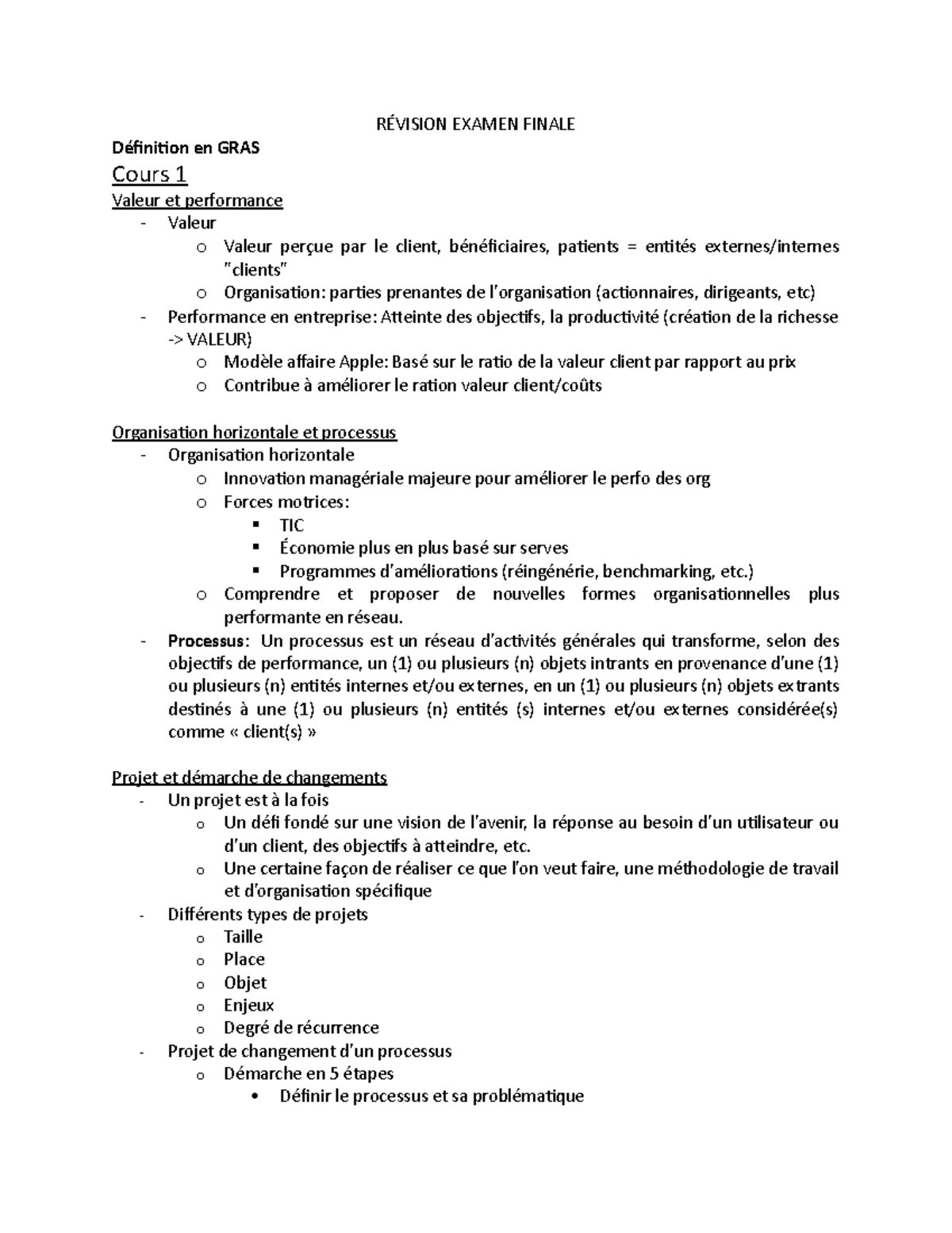 Révision-MET5201 - Notes de cours 1-10 - RÉVISION EXAMEN FINALE ...